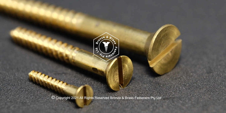 Solid Brass Woodscrews – Bronze and Brass Fasteners Pty Ltd
