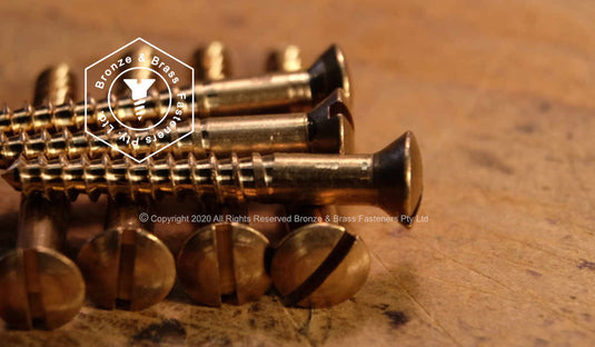 Solid Marine Grade Silicon Bronze Woodscrews – Bronze and Brass ...